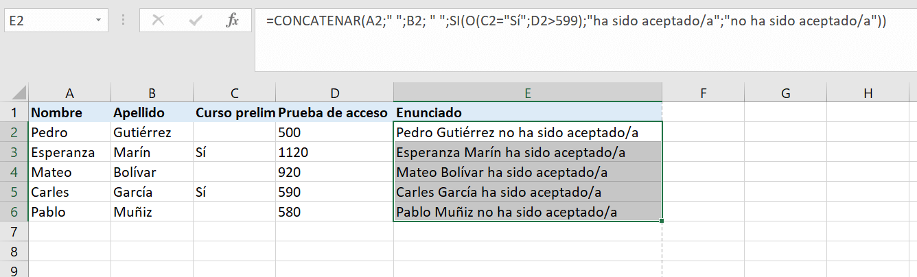 Excel SI-O | Cómo usar la función SI O - IONOS MX