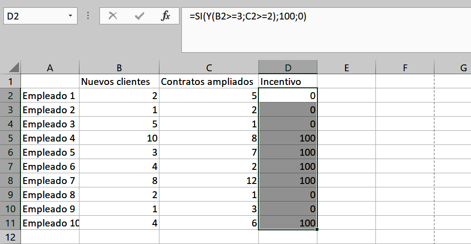 Excel función Y | Cómo usar la función Y en Excel - IONOS MX