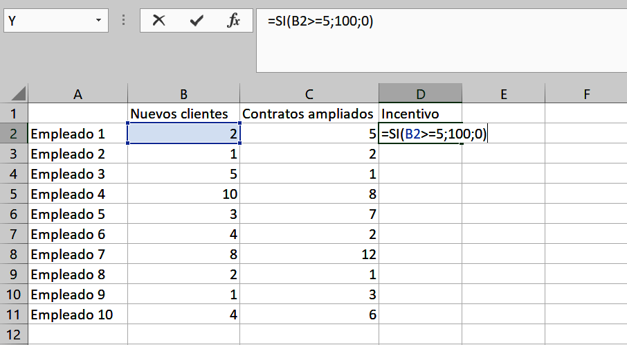 Excel función Y | Cómo usar la función Y en Excel - IONOS MX