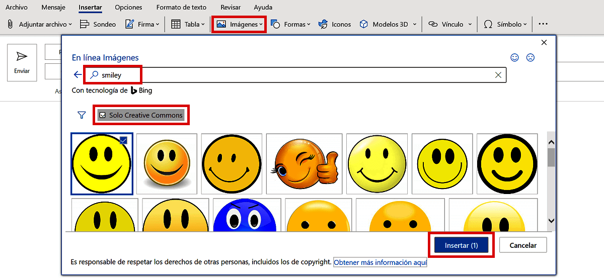 Emoticonos en Outlook: insertar emoticonos en Outlook - IONOS MX
